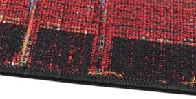 Oriental Weavers, Kusový koberec Zoya 821 R – na ven i na doma, 200x285, červená, chodba / předsíň