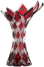 Váza Harlequin, barva rubín, výška 270 mm