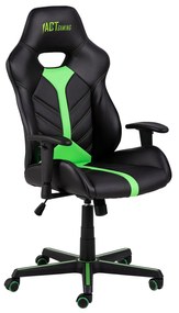 Herní židle s opěrkou hlavy Černo - zelená  ALLCANTO
