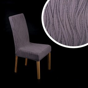 Napínací potah na židli s opěradlem Glamour - antracit