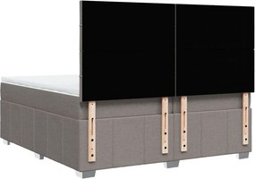 Box spring postel s matrací taupe 200x200 cm textil 3291779