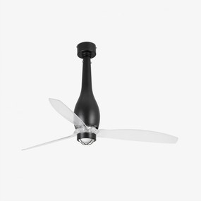FARO 32003-10 ETERFAN M LED, černá/transparentní, stropní ventilátor s DC motorem - FARO
