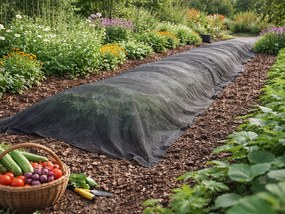 DIVODV Hustá agrovlákna 50 g, 1,5 m × 50 m, protiburinová mulčovací rohož, černá