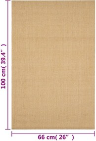 Koberec přírodní sisal 66 x 100 cm 136298