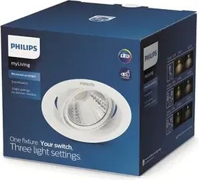 Philips Pomeron bílá / Podhledové LED svítidlo / 3W / 200lm / 2700K /
