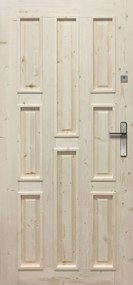 Vchodové dveře Berlin, 90 L, 990 × 2035 mm, masivní dřevo, levé, smrk, plné