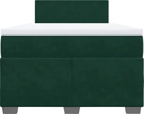 Box spring postel s matrací tmavě zelená 120x190 cm samet 3286255