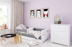 BabyBeds Dětská postel POLA Velikost postele: 180x80 cm, Barevné provedení: Dub, Úložný prostor: Ano, s úložným prostorem Bílá