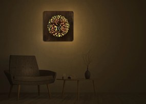 Li-Go "Strom života" světelný obraz 230V 62x62 cm provedení povrchu: dub světlý