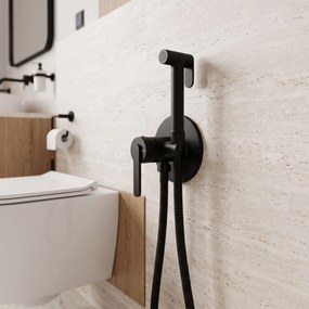 Rea Ontario, podomítková bidetová baterie, černá matná, REA-B3901