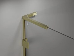 Mexen Lunar, L sklápěcí sprchový kout levý 100 x 70 cm, 8mm čiré sklo, zlatý profil, 834L-100-070-50-00-L