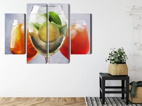 Vícedílný obraz Sada Letních Koktejlů Nedostatek Nedostatek Plátno Canvas 80x60