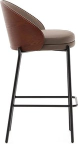 Hnědá barová židle (výška sedáku 65 cm) Eamy – Kave Home