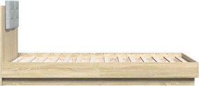 Rám postele s čelem dub sonoma 75 x 190 cm kompozitní dřevo 3209977