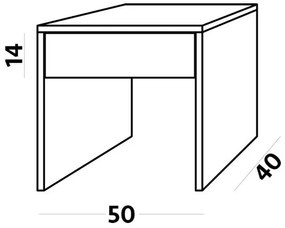 Materasso Noční stolek Dark STONE