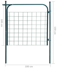 vidaXL Marketos Zahradní plotová branka 100 x 100 cm antracitová