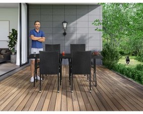 Campingový stůl černý 180x74 skládací s madlem pro snadné přenášení AZ-K1003 BK