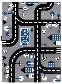 koberec PETIT MĚSTO, ULICE, šedý velikost 200x230 cm | krásné koberce cz
