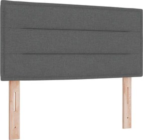 Postel s boxspringem s čelo Tmavě šedá 200 x 80 cm textil 3341007