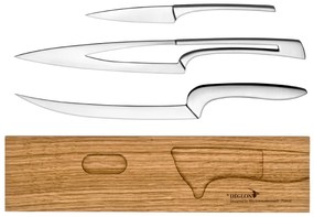 DÉGLON COUTELIER DEPUS Designová sada nožů na bambusové základně DÉGLON Meeting, 3 ks