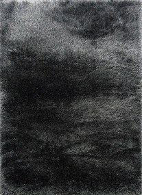 BE Koberec Seven Soft 7901 BLACK GREY - černý obdélníkový Rozměr: 60x100 cm