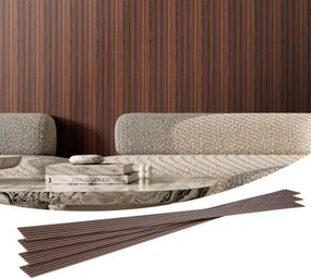dřevěné lamelové akustické panely 8 ks 243,8 × 15,2 cm – tmavý teak