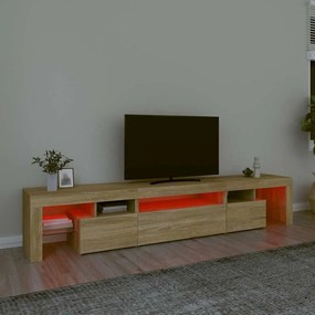TV skříňka s LED osvětlením dub sonoma 215x36,5x40 cm 3152796