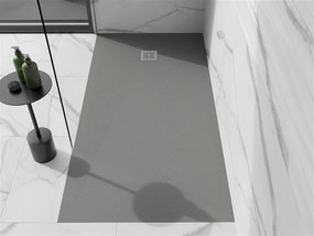 Mexen Stone+, obdélníková vanička z minerálního kompozitu 180 x 90 cm, šedá-betonová, 44619018