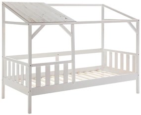 OnaDnes -20% Bílá lakovaná dětská postel Marckeric Amon 90 x 200 cm