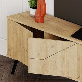 KALUNE DESIGN dřevěný TV stolek DUNE hnědý 50x180 cm 855DTE3095