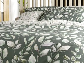 Povlečení z mikrovlákna DREAMFLOR zelené Rozměr povlečení: 2 ks 70 x 90 cm | 200 x 220 cm