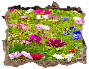 Wallmuralia Samolepící nálepka fototapeta Polní květiny 95x64 cm