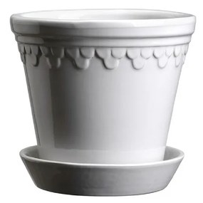 Květináč Kobenhavner glazovaný White 14 cm Bergs Potter