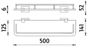 Nimco Police s ohrádkou, 50 cm KEIRA - KE 22091AX-50-26