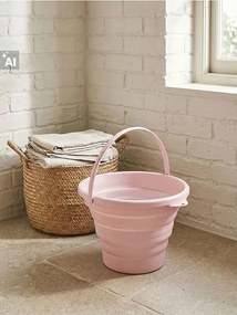 Sinsay - Skládací kbelík s rukojetí - pastelová růžová