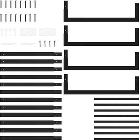 vidaXL Stojan na palivové dřevo matný 50x28x132 cm ocel [350306] Barva: Černá
