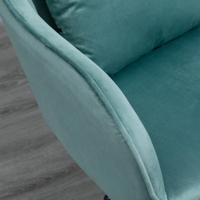 Obývací otočná židle Vinsetto, masážní kancelářská židle, kancelářská židle s bederním polštářem, područky, zelená