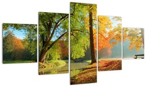 Obraz - Klidná podzimní krajina (125x70 cm)