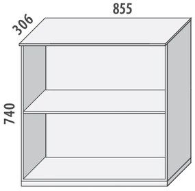 Skříň k patrové posteli Domestav D311 Materiál: Buk cink, Povrchová úprava: Moření