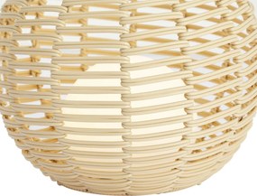 Venkovní stolní lampa béžová 25 cm vč. LED dobíjecí s USB-C IP44 - Oli