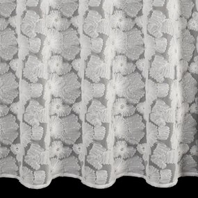 ZÁCLONA NA KROUŽCÍCH EVA MINGE JASMIN1 140X250 CM BÍLÁ