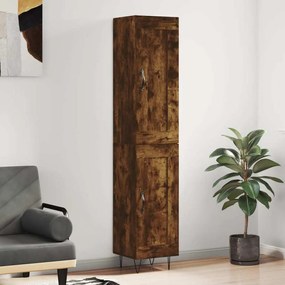 vidaXL Skříň highboard 34,5 x 34 x 180 cm kompozitní dřevo [3200482] Barva: kouřový dub
