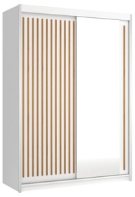 ARK Šatní skříň ROSE, Bílá/Dub Artisan 150 cm