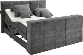 XXXLutz POSTEL BOXSPRING, 180/200 cm, tmavě šedá Carryhome - Manželské postele - 002220044907