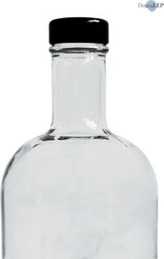 Skleněná láhev na olej 500 ml s černým uzávěrem APOLO