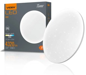 VIDEX LED stropní svítidlo PREMIUM TOMA - 48W - neutrální bílá