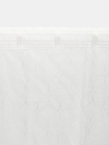 Sinsay - Sada záclon na řasící pásce s lesklou geometrickou výšivkou 2 pack - bílá