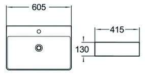Umyvadlo na desku MEXEN BENITA