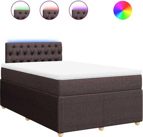 Box spring postel s matrací tmavě hnědá 120x200 cm textil 3289733