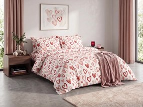 Flanelové povlečení AMORIA HEARTS vzorované Rozměr povlečení: 70 x 90 cm | 140 x 220 cm